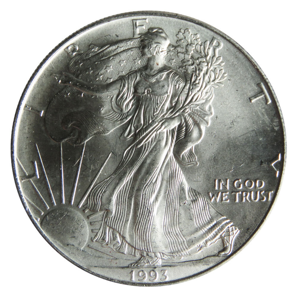 1993 $1 1-oz American Silver Eagle Scruffy | eBay