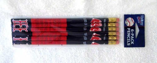 Boston Red Sox " Big B" Pencils 6-pack By WINCRAFT Brand New in Package ...