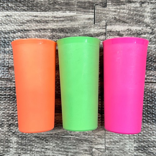 3 Tupperware Cup Tumbler Lot Mold 118 Solid Neon Colors Rare Hard to ...