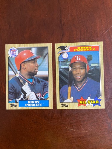 (2) 1987 Topps - Kirby Puckett #450 & #611 All-Star Minnesota Twins HOF | eBay