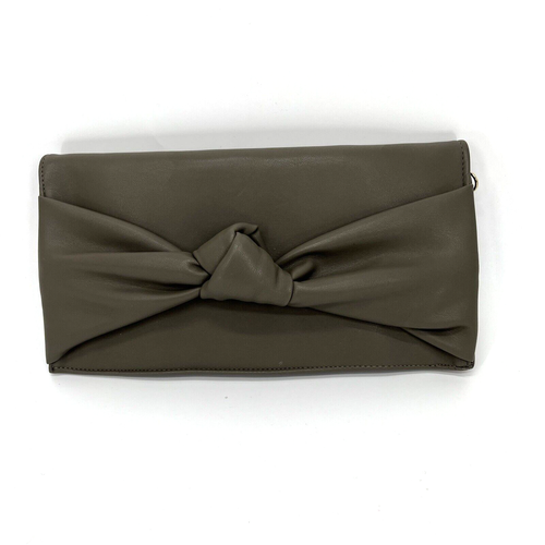 Max Studio Clutch Crossbody Handbag Taupe Gray CIRA Bow Clutch | eBay
