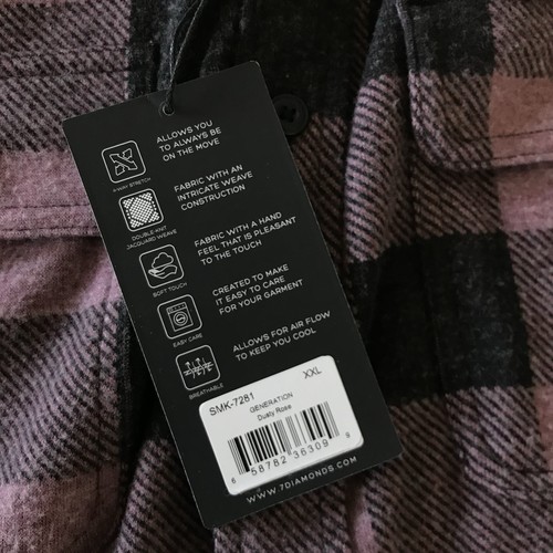 NEW 7 Diamonds Generation Soft Flannel Shirt 2XL Plaid Stretch NWT | eBay