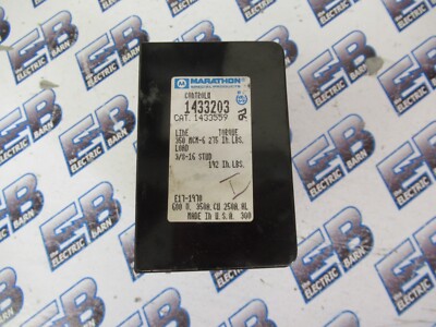 Marathon 1433203, 350A CU/ 250A AL, 600V, 3P, PDB, 350MCM-#6 X 3/8-16 ...