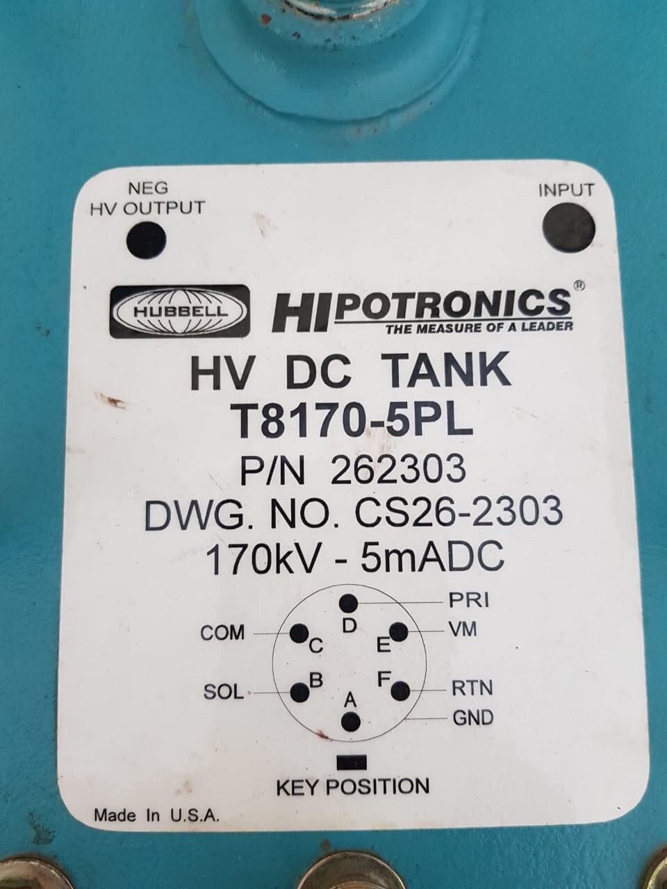 Hipotronics 800PL series 8170-5PL-A 170kV DC Insulation Tester | eBay