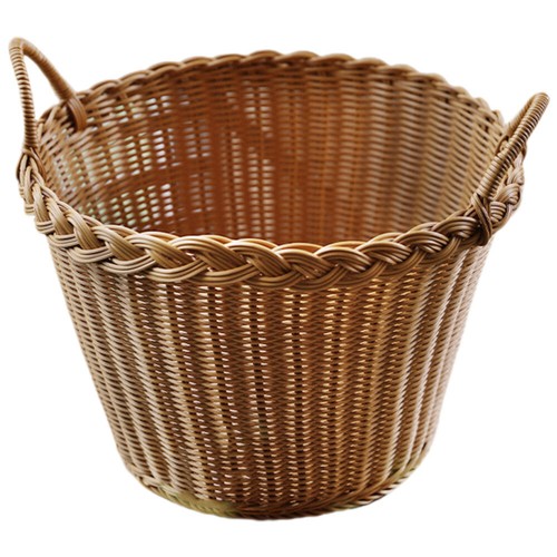 Imitation Rattan Laundry Basket with Handle Clothes Baskets Plastic ...