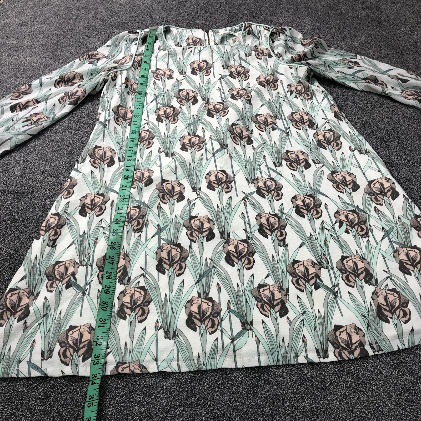 Darling London White Floral Tunic Mini Dress UK 12 EU… - Gem