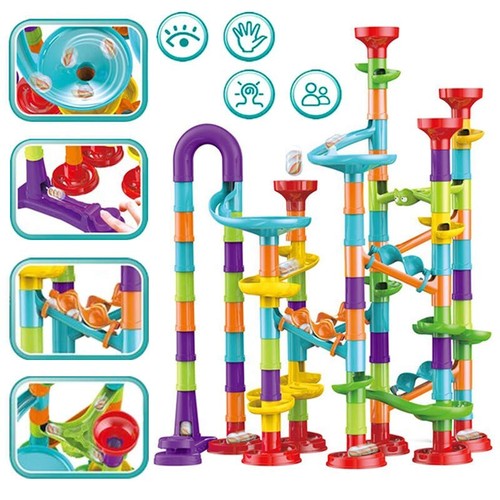 Marble Run - 113 pcs | Marble Maze Game Building Toy for Kid, Marble ...