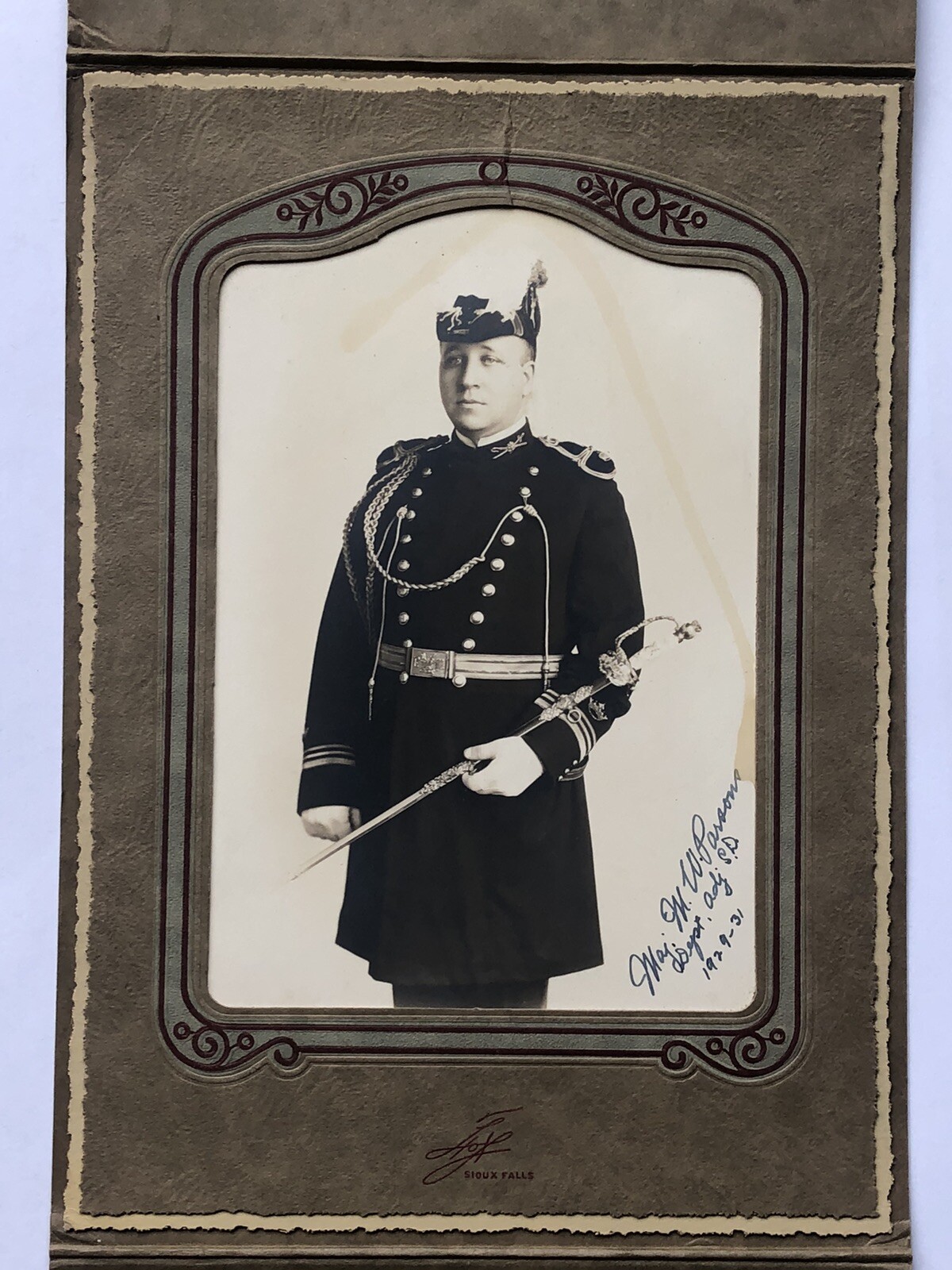 1929 Original Photo of Cavalry Officer M.Parsons In Parade Uniform US ...