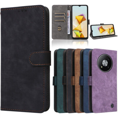 For Optus X Pro 5G ZTE Blade A73 5G Matte Leather Wallet Flip Phone ...