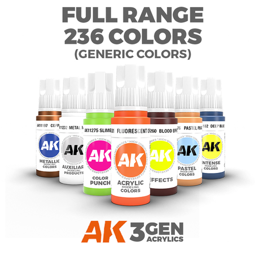 AK Interactive 3rd Gen 3G Acrylic Model Paint - FULL RANGE OF COLOURS ...