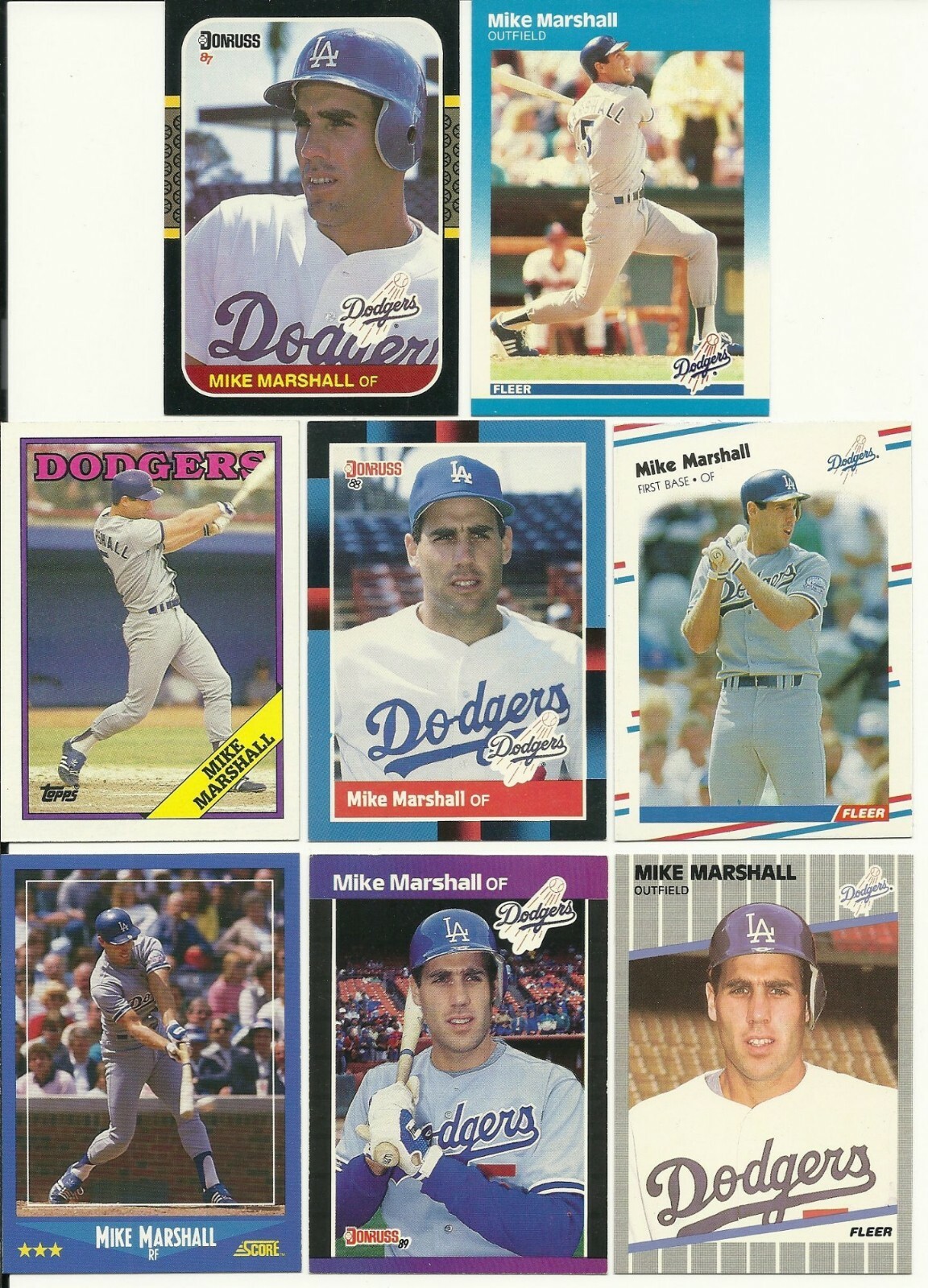 ⚾ 20 + different MIKE A. MARSHALL cards lot RC 1981 - 1991 Dodgers Red ...