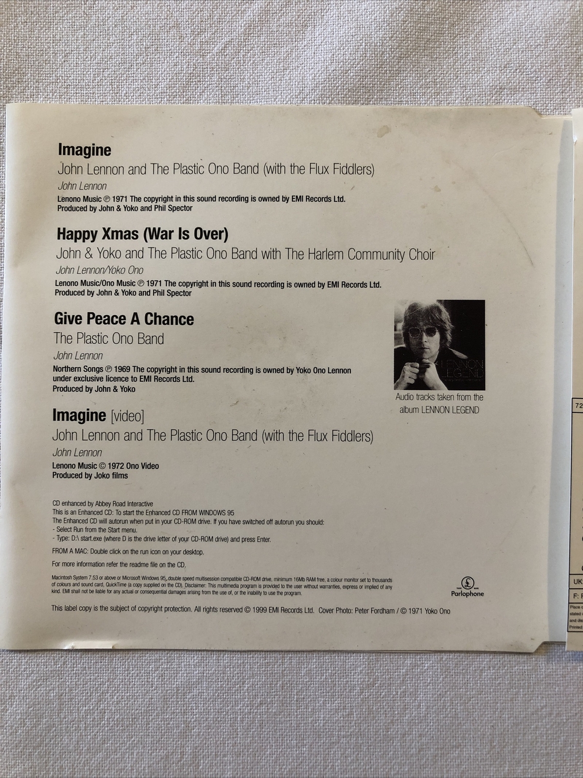John Lennon - Imagine - CD Single | eBay