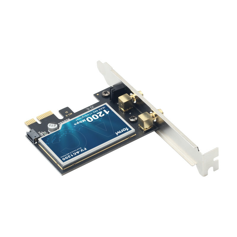 PCIE WiFi Card Dual Band 1200Mbps PCIe Wi-Fi Adapter Bluetooth 4.2 for ...