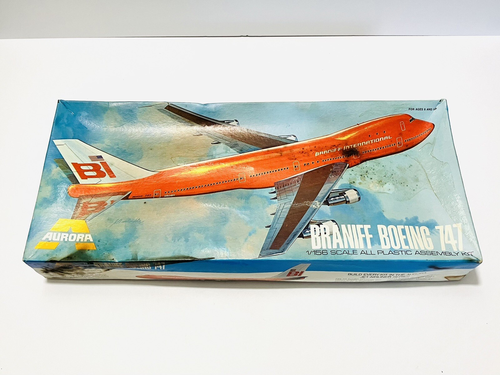 Vintage 1972 Aurora 1:156 Braniff Boeing 747 Model Kit | eBay