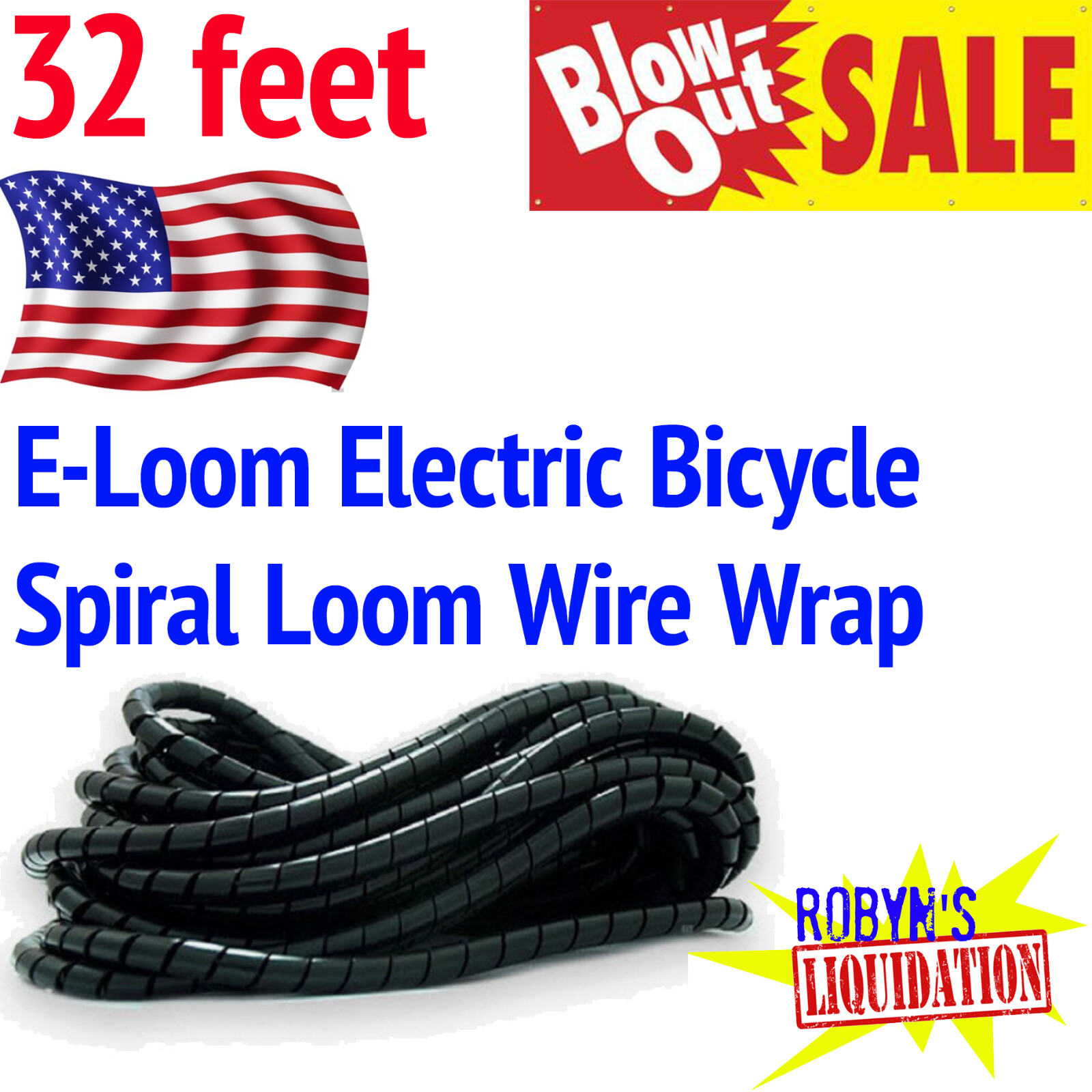 3/8 E-Loom Electric Bicycle Spiral Loom Wire Wrap Quality eBike ...