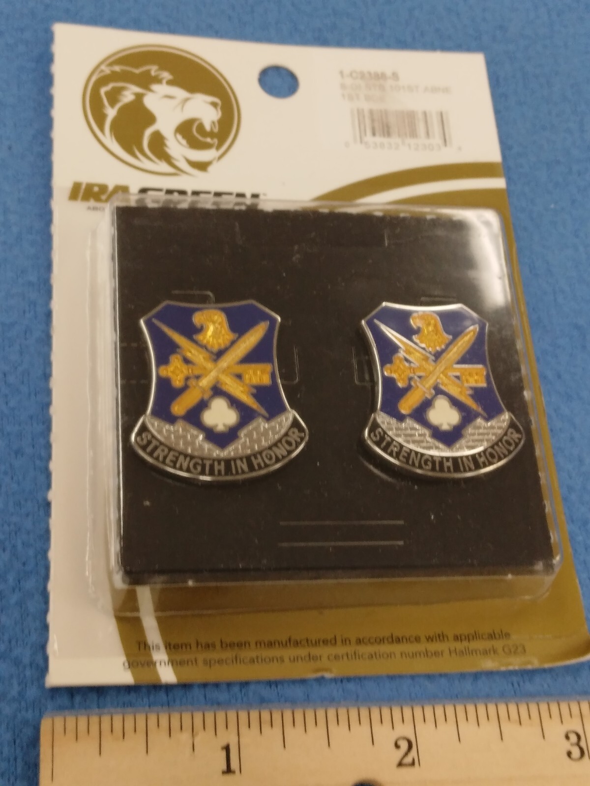 PAIR OF IRA GREEN - US Army 101ST AIRBORNE 1st BRIGADE DUI Crest - NEW ...