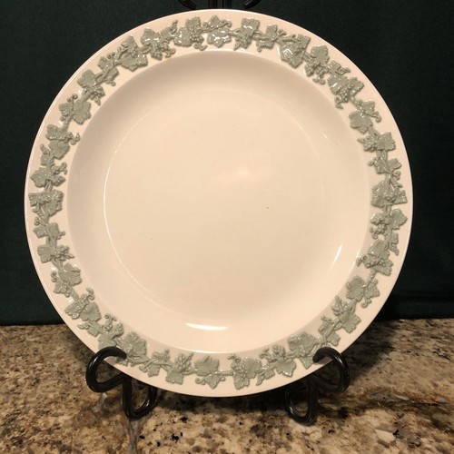 WEDGWOOD QUEENSWARE Shell Edge CELADON GREEN TRIM • Dinner plate • NICE ...