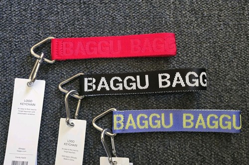 Baggu Logo Keychain 3x LOT - UO Urban Outfitters Exclusive Pansy Blue ...