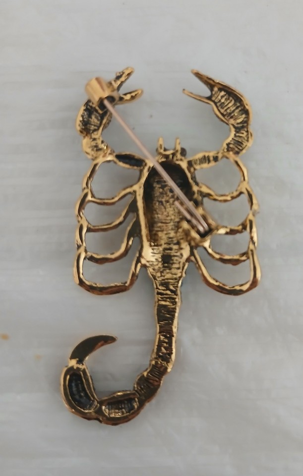 Blue rhinestone Scorpion Pin Brooch | eBay