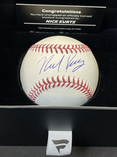 Nick Kurtz Signed Baseball Rookie Autograph Athletics Fanatics Under ...
