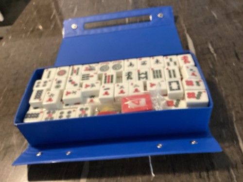 Full Complete Mah-Jongg Set In Soft Blue Case | eBay