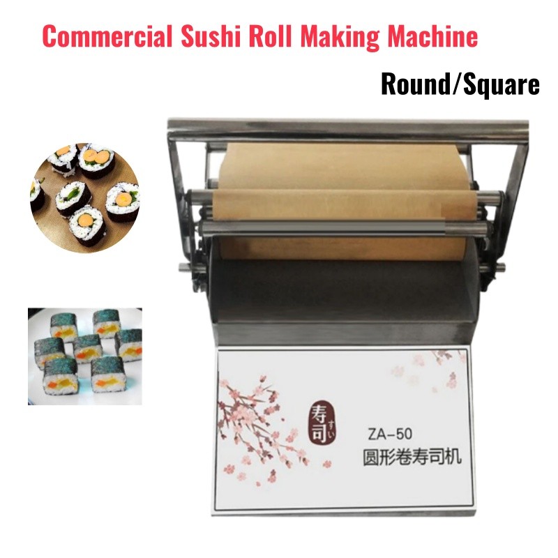 Round/Square Sushi Roll Making Machine Tabletop Sushi Forming Roller ...