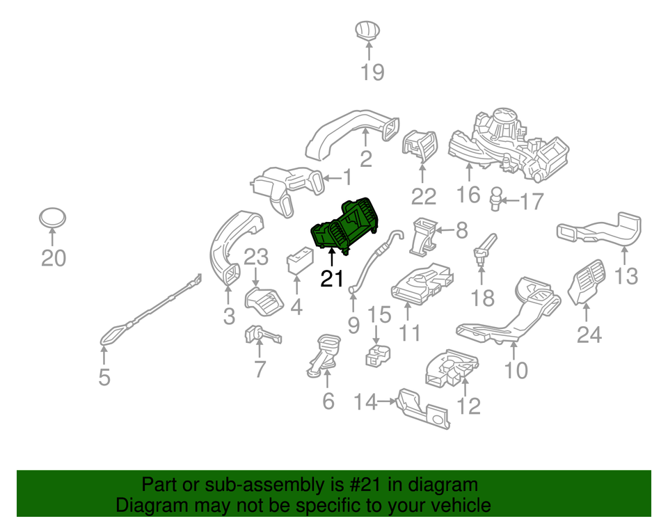 Genuine Mercedes-Benz Dashboard Air Vent 166-830-60-01-2A17 | eBay