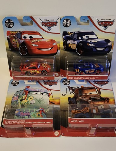 2020 Hot Wheels Disney Pixar Cars 4pc LOT-Lightning McQueen/Mater ...