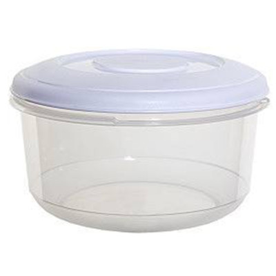 Whitefurze Round Food Container 2 Litre Store Tub Clear Cake Salad ...