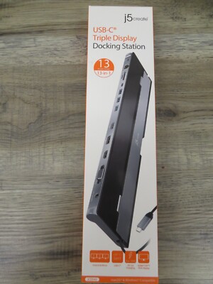 j5create JCD543 USB-C Triple Display Docking Station w/ 100W Fast ...