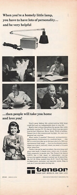 Tensor Desk Lamp Print Ad Vintage Advertisement Household Advertising ...