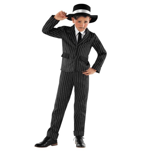 Boys 20s Little Gangster Costume S - XL Kids 1920s Mafia Boss Suit ...