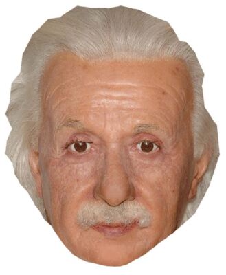 Albert Einstein (Grey Hair) Celebrity Mask, Flat Card Face | eBay