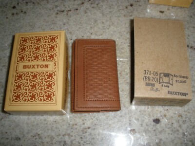 NEW NOS Vintage Buxton Key Tainer #371-05 Brown in Original Boxes | eBay
