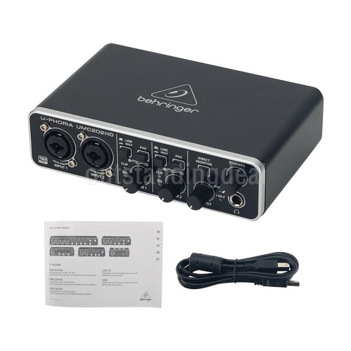 UMC202HD 2x2 24-Bit/192KHz USB Audio Interface External Sound Card w ...