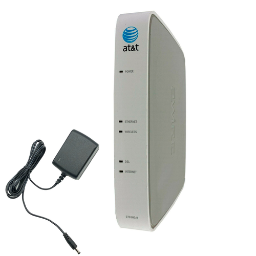 AT&T 2Wire 2701HG-B 54 Mbps 4-Port 10/100 Wireless-G Router w/Adapter ...