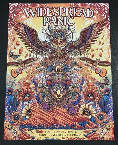 WIDESPREAD PANIC RED ROCKS Poster AP #2 / 45 Juan Ma Orozco 2024 ...