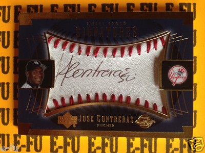 2003 UD Sweet Spot Signatures JOSE CONTRERAS RC Autograph # JC-AU ...