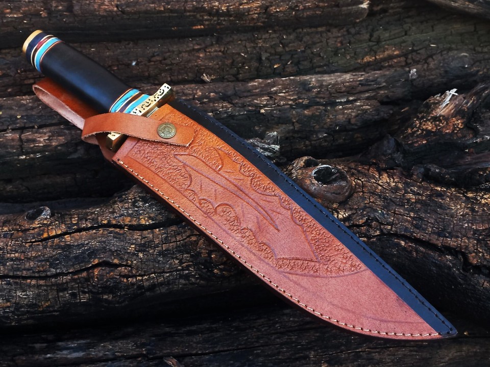 SHARD®™ Custom HAND FORGED D2 Steel Survival Big Bowie Hunting Knife W ...