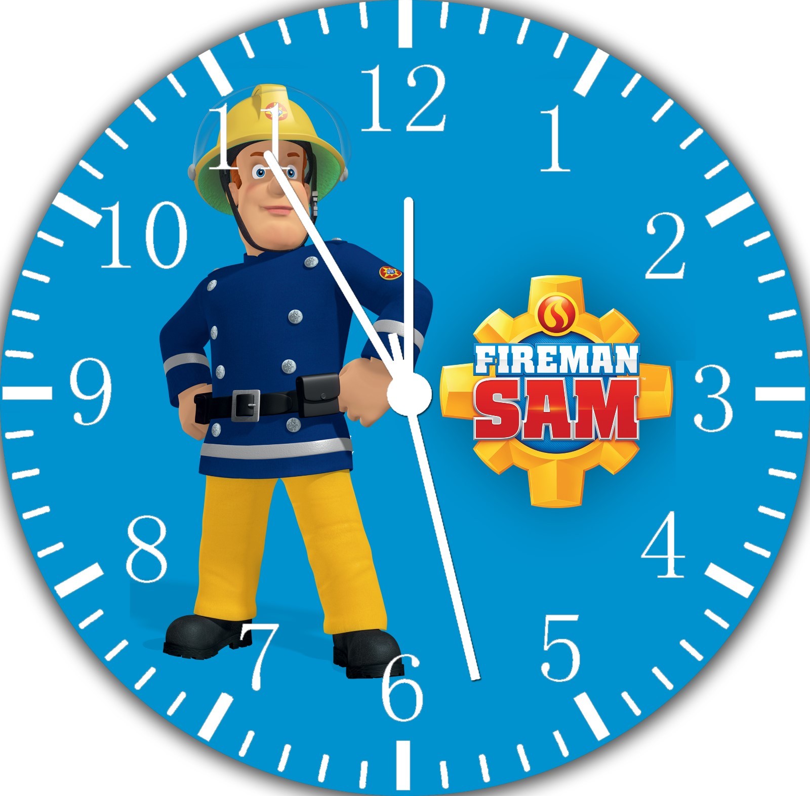 Fireman Sam Frameless Borderless Wall Clock For Gifts or Home Decor ...