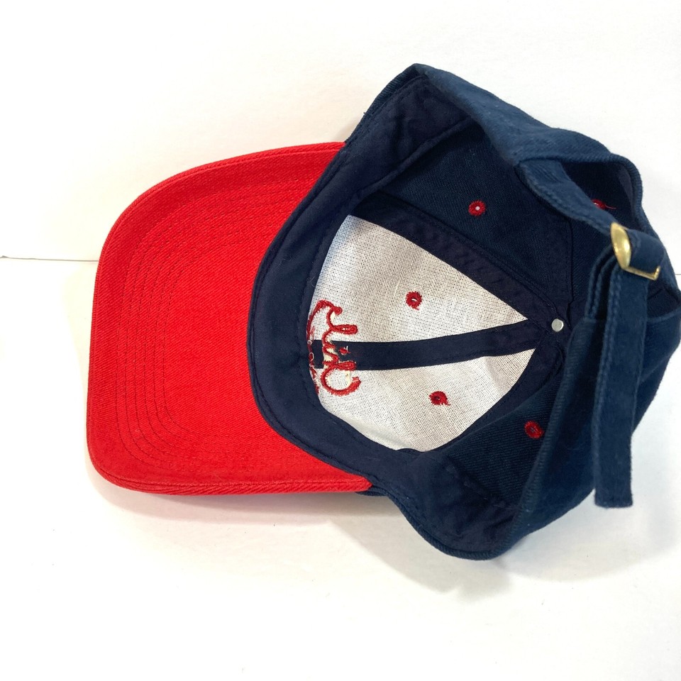 Vtg CHILE HAT navy blue red LOW PROFILE structured south america world ...
