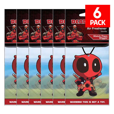 Marvel Deadpool Car Accessories - Deadpool Air Freshener Wiggler (6 ...