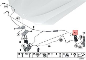 Genuine BMW X3 X4 M F25 F26 X3 18d Lever For Engine Hood Mechanism ...
