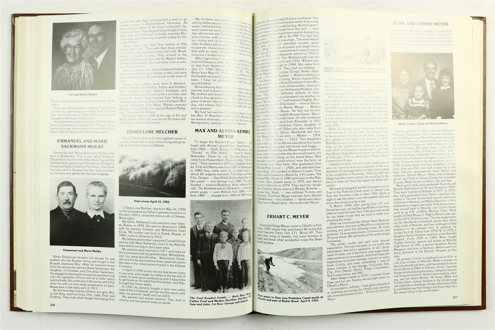 Adams County, Washington Othello Ritzville Lind WA Family History Book ...