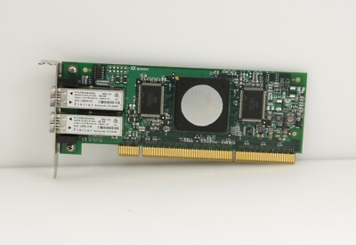 2x QLogic QLA2462 PCIe x4 4Gb FC2410401 w/(2) Finisar FTLF8524E2KNL ...