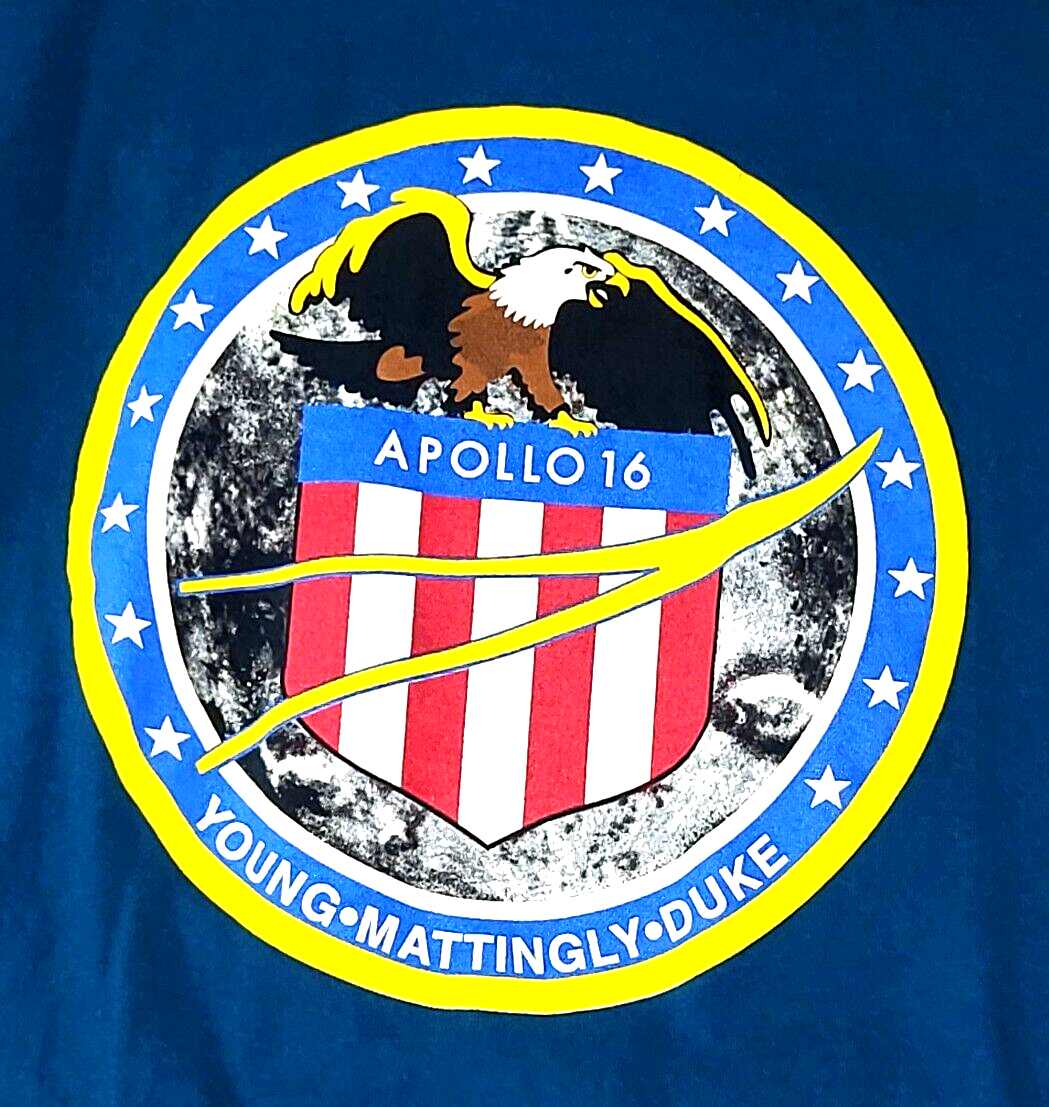 Apollo 16 Logo Vintage Apollo 16 Patch Souvenir Space Emblem Kennedy