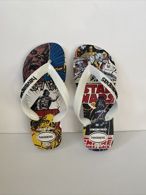 Havaianas Star Wars Flip Flips Sandals Chewbacca Darth Vader USA 3/4Y ...