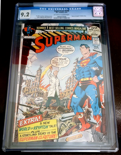 SUPERMAN 248 CGC 9.2 HIGH GRADE LEX LUTHOR & FIRST GALACTIC GOLEM CPR ...