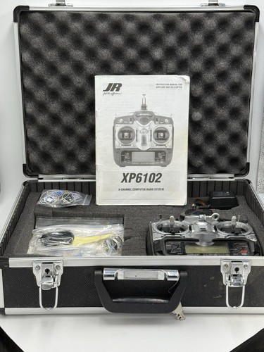 JR XP6102 Radio Controller R/C Transmitter w/ Battery in Case Pwr ...
