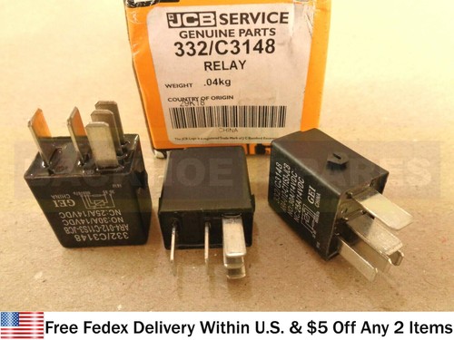 JCB PARTS - GENUINE JCB RELAY, 12V HIGH CAPACITY, 3 PCS. (332/C3148 716 ...